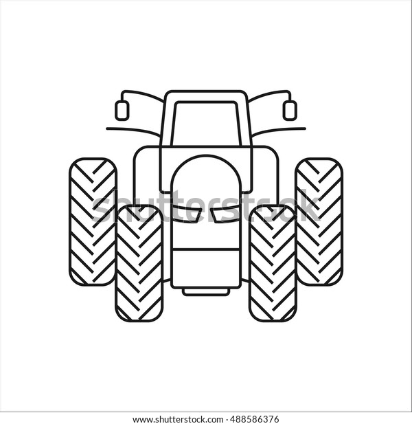 Tractor Sign Line Symbol Icon On Stock Vector (Royalty Free) 488586376 ...