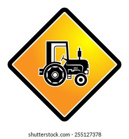 Vektor Stok Tractor Sign Vector Illustration (Tanpa Royalti) 255127378 ...