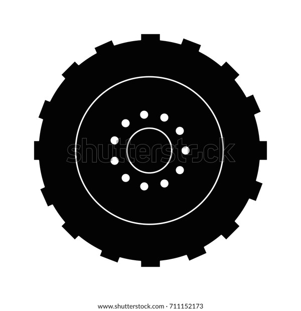 Tractor Tire Isolated Icon Stock Vector (Royalty Free) 711152173
