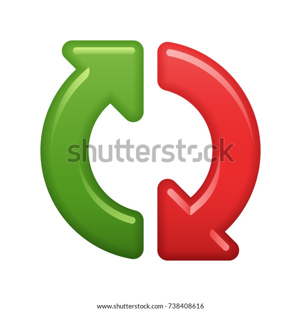 Trade Arrows Realistic Icons Collection Professional Stock Vector ...