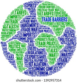 Trade Barriers Word Cloud On White Stock Vector (Royalty Free ...