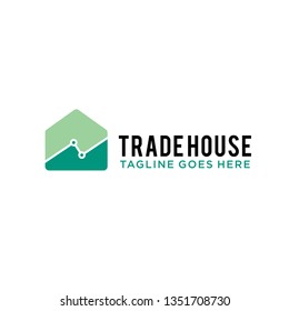 Trade House Logo Design Template Stock Vector (Royalty Free) 1351708730 ...