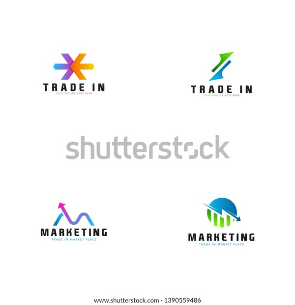 Trade Logo Template Trade Logo Simple 스톡 벡터(로열티 프리) 1390559486