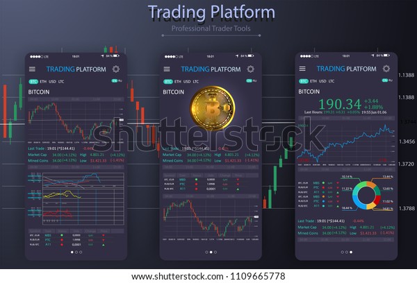 Trade market Binary 옵션웹 플랫 Infographic 스톡 벡터(로열티 프리) 1109665778
