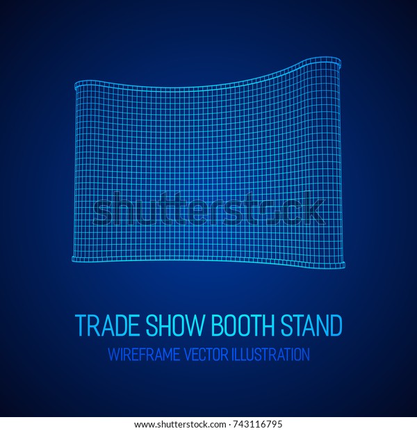 Trade Show Booth Wireframe Mesh Vector Stock Vector (Royalty Free ...