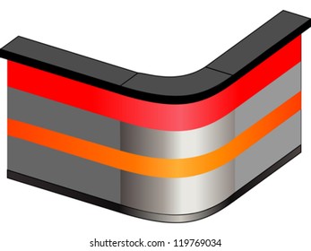 Trade Stand Isolated On White Background Stock Vector (Royalty Free ...