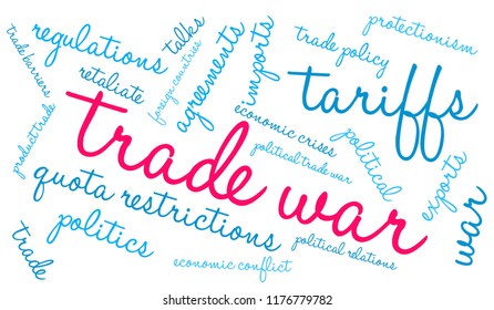 Trade War Word Cloud On White Stock Vector (Royalty Free) 1176779782 ...