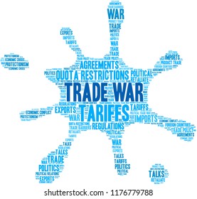 Trade War Word Cloud On White Stock Vector (Royalty Free) 1176779788 ...