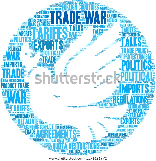 Trade War Word Cloud On White Stock Vector (Royalty Free) 1171621972 ...