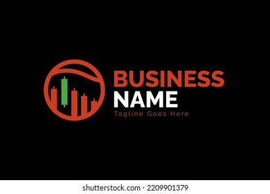 Trading Digital Illustration Logo Template Your Stock Vector (Royalty ...