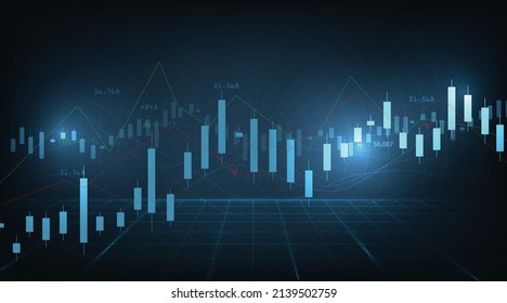 Trading Infographic Concept Backgroundbusiness Chart Rising Stock ...