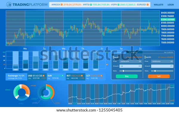 Trading Infographic Elements Stock Vector (Royalty Free) 1255045405 ...