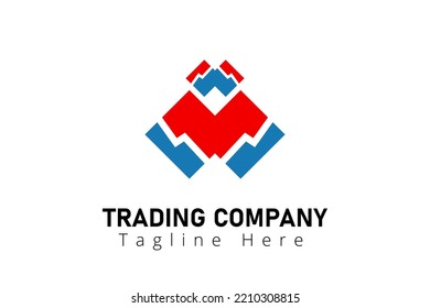 Trading Logo Company Template Vector Emblem Stock Vector (Royalty Free ...