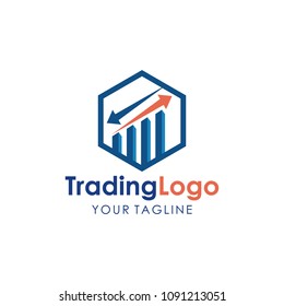 Vektor Stok Trading Logo Design (Tanpa Royalti) 1091213051 | Shutterstock
