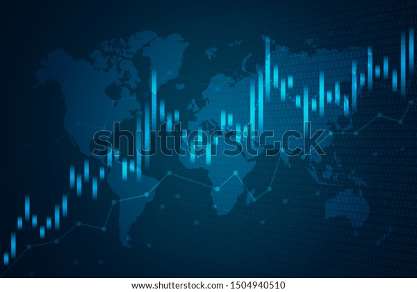 Trading Map World Abstract Financial Chart Stock Vector (Royalty Free ...