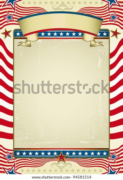 Traditional American Background Grunge Image Red Stock Vector (Royalty ...