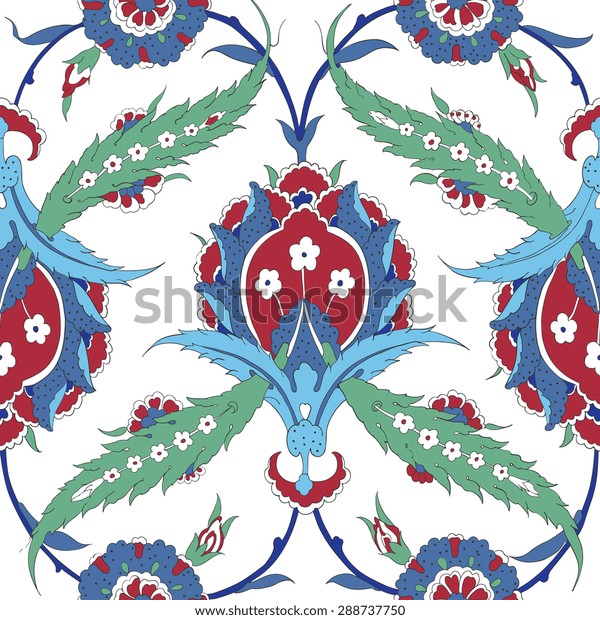 Traditional Arabic Ornament Seamless Pattern Your Stok Vektör (Telifsiz ...