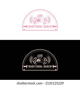 Traditional Bakery Logo Design Vector Illustration Stock Vector ...