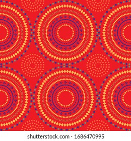 Traditional Bandhani Border Design Vector Pattern Stock Vector (Royalty ...