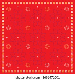 Traditional Bandhani Border Design Vector Pattern Stock Vector (Royalty ...