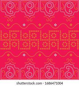 Traditional Bandhani Border Design Vector Pattern Stock Vector (Royalty ...