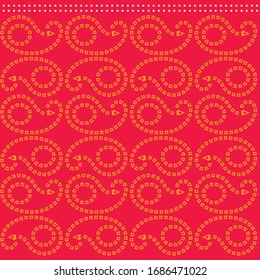 Traditional Bandhani Border Design Vector Pattern Stock Vector (Royalty ...