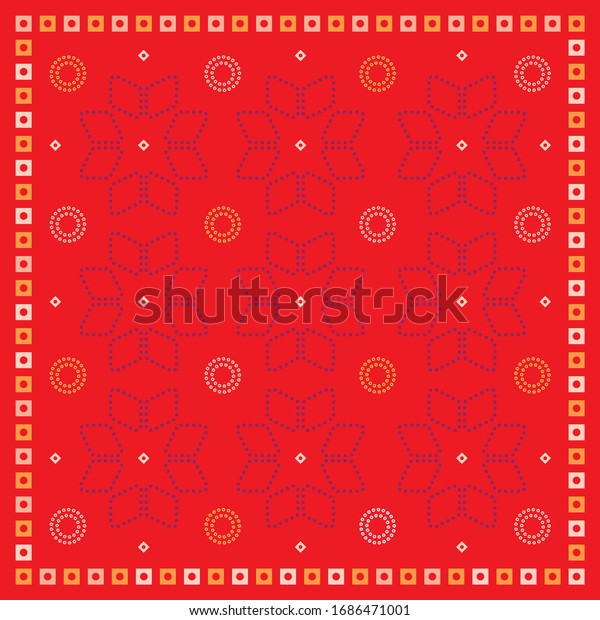 Traditional Bandhani Border Design Vector Pattern Stock Vector (Royalty ...