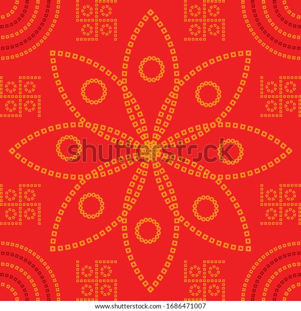 Traditional Bandhani Border Design Vector Pattern Stock Vector (Royalty ...