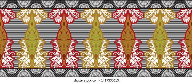 Traditional Border Design Vector Pattern Stock Vector (Royalty Free ...