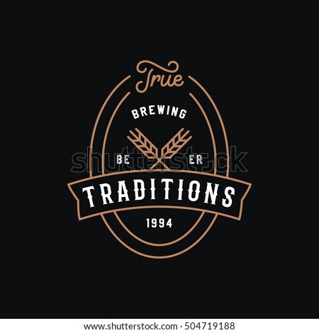 Traditional Brewery Logo Template Brewing Company 库存矢量图（免版税） 504719188 ...