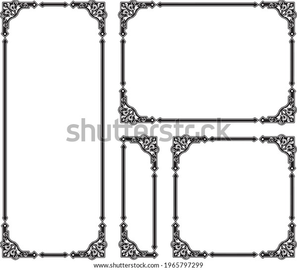 Traditional Classic Antique Frameset Material Stock Vector (Royalty ...