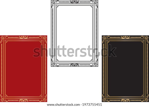 Traditional Classic Antique Frameset Material Stock Vector (Royalty ...