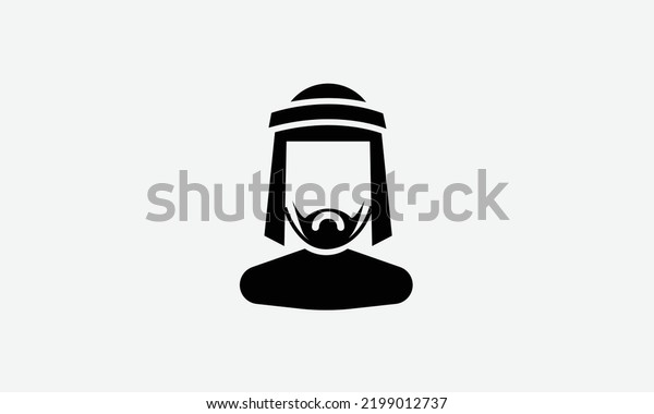 Traditional Cloth Arab Man Logo Vector Stock Vector (Royalty Free ...