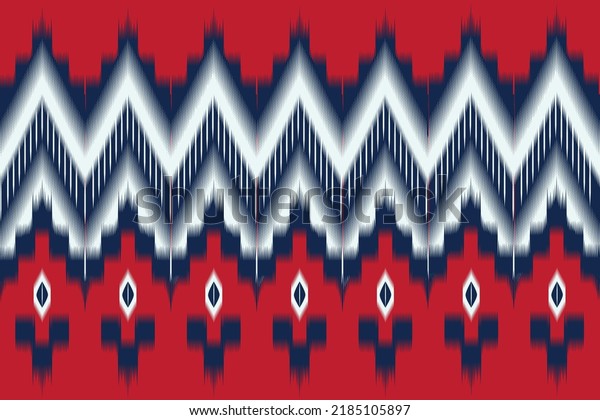 Traditional Cloth Pattern Folk Pattern Redbluewhite Stock Vector ...
