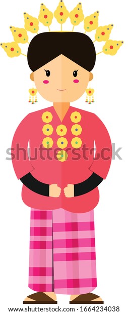 Traditional Clothes Owned By Bugis Tribe 库存矢量图（免版税）1664234038 ...