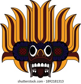Sri Lanka Devil Dancing Yaka Mask Stock Vector (Royalty Free ...