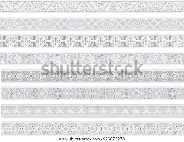 Traditional European Renaissance Vector Patterns Stock Vector (Royalty ...