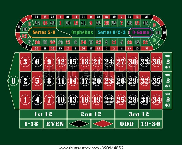 Traditional European Roulette Table Vector Illustration Stock Vector ...