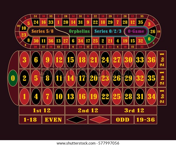 Traditional European Roulette Table Vector Illustration Stock Vector ...