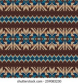 Traditional Fair Isle Pattern Seamless Knitting Stock Vector (Royalty ...