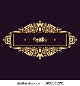 Traditional Frame Design Vector Decoration Element Stock Vector ...