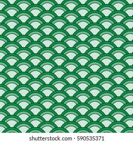 Traditional Green Japanese Pattern Background Stock Vector (Royalty ...