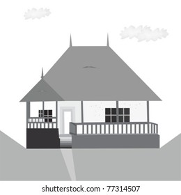 Traditional House Stock Vector (Royalty Free) 77314507 | Shutterstock
