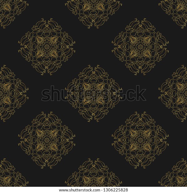 Traditional Indian Seamless Pattern Tibetan Buddism Stock Vector ...