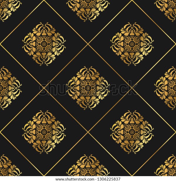 Traditional Indian Seamless Pattern Tibetan Buddism: vector de stock ...