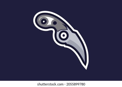 Traditional Indonesian Dagger Kerambit Vector Illustration Stock Vector ...