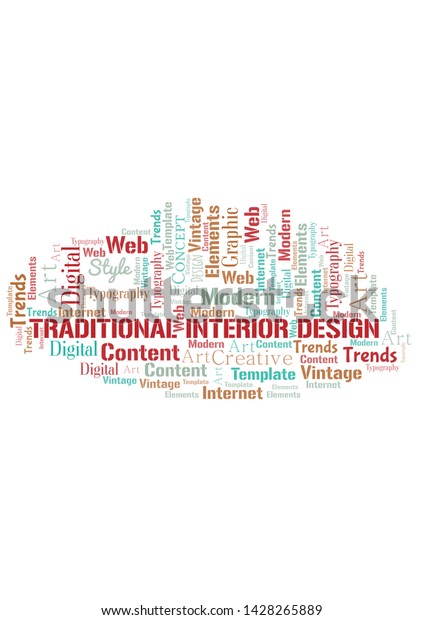 Traditional Interior Design Word Cloud Wordcloud: vector de stock ...