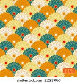 Traditional Japanese Flower Pattern Stock Vector (Royalty Free ...