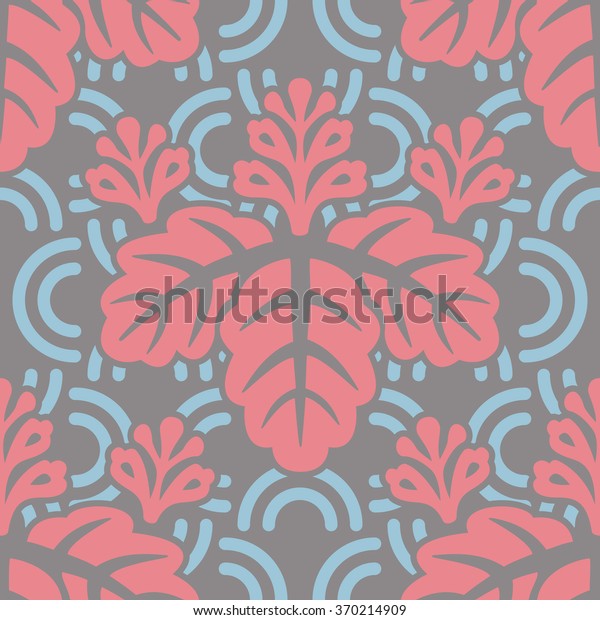 Traditional Japanese Flower Pattern Seamless Vector Stock Vector ...