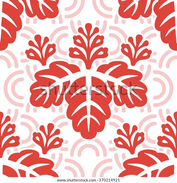 Traditional Japanese Flower Pattern Seamless Vector Stock Vector ...